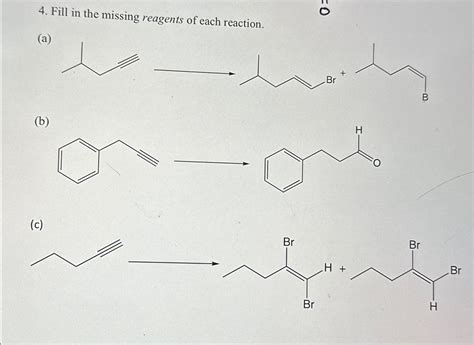 Solved Fill in the missing reagents of each | Chegg.com