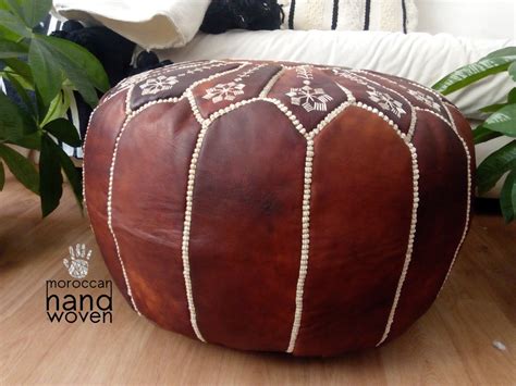 Moroccan Marrakch Handmade Pouf Ottoman Unstuffed Poufs And Ottomans