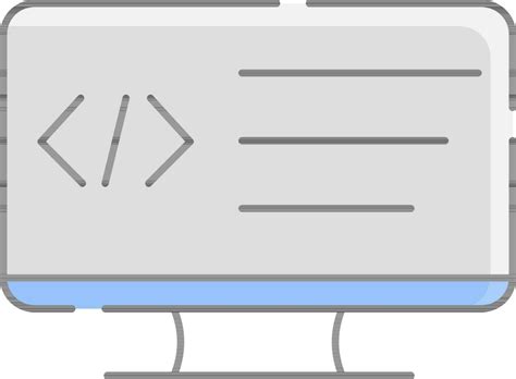Programing In Computer Gray And Blue Icon Vector Art At Vecteezy
