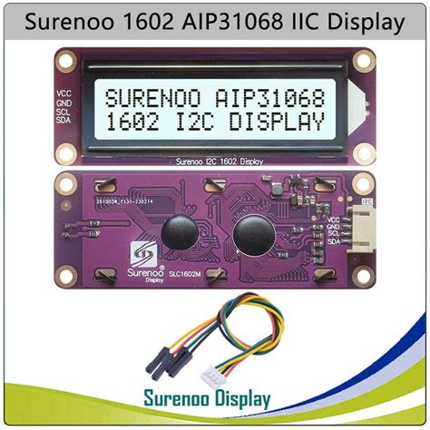 162 16x2 1602 Aip31068อนุกรม I2c Iic โมดูล Lcd แสดงหน้าจอ Lcm สำหรับ