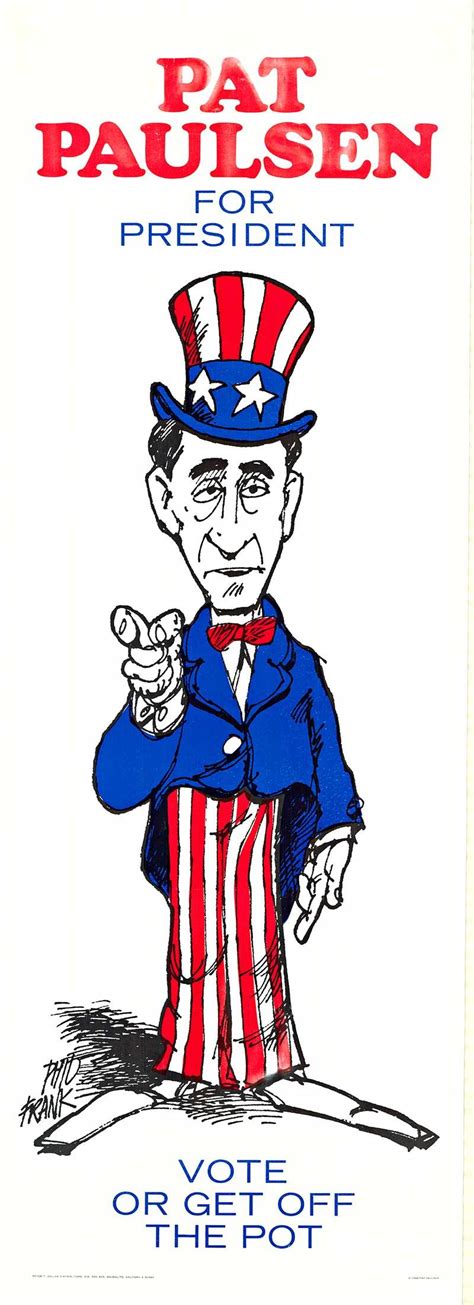 Phil Frank Original Pat Paulsen For President 1968 Vintage