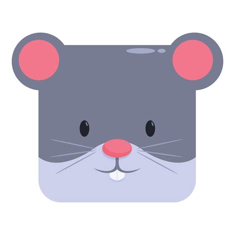 Cute Square Mouse Face Showing Big Smile 50041347 Vector Art At Vecteezy