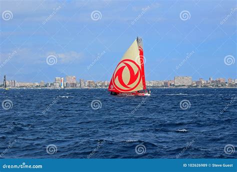Team Dongfeng With Code Zero Spinnaker Volvo Ocean Race Alicante 2017