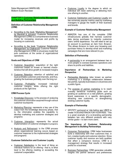sales management midterm exam reviewer pdf sales customer