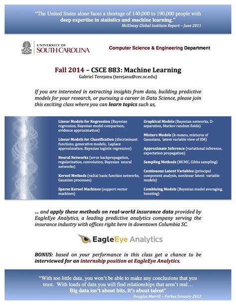 New Data Analytics Class With Eagleeye Analytics My Computer Science