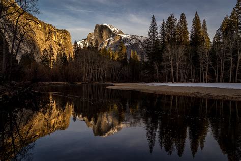 Winter Reflections Of Half Dome John Bosma Fine Arts Photography