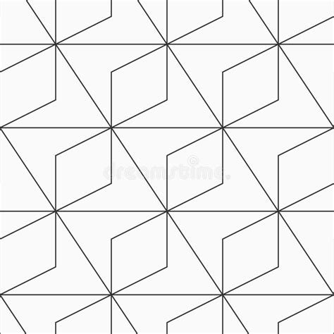 Vector Seamless Outline Geometric Pattern Repeating Geometric Tiles