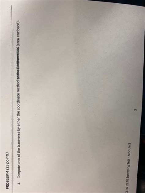 solved given a four sided closed field traverse has the