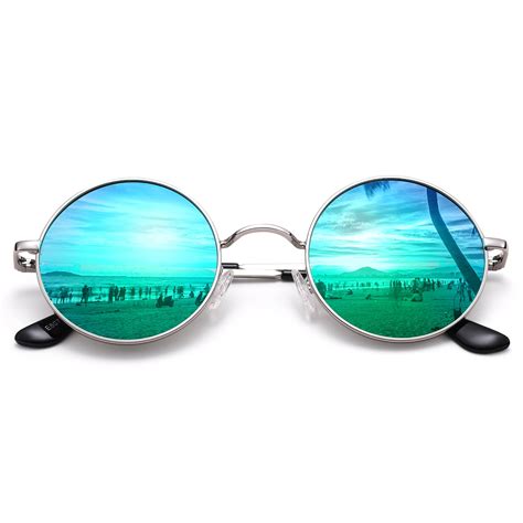 Pro Acme Small Round Polarized Sunglasses For Men Women Circle Retro Shades Metal Hippie