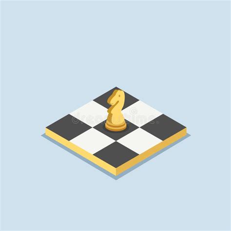Simple Small Chess Board With Knight Pieces On The Middle Of Board