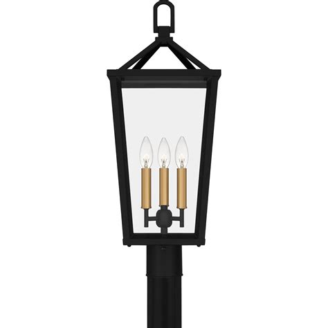 Gracie Oaks Gamlet 3 Light Matte Black Outdoor Post Lantern Wayfair
