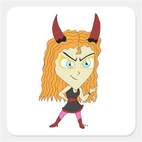 Chibi Square Sticker Zazzle