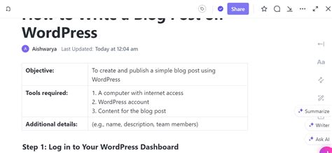 How To Create Step By Step Instructions Clickup