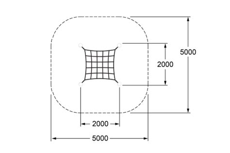 Natural Mini Horizontal Square Net Kaebel Leisure