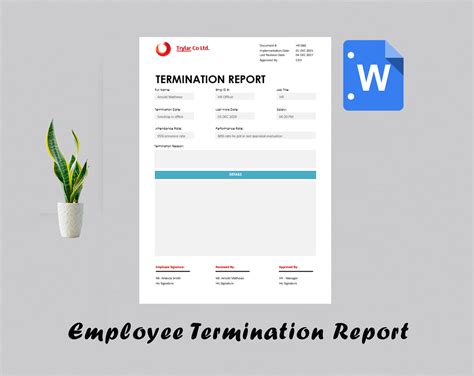 Employee Termination Form Professional Hr Offboarding Template
