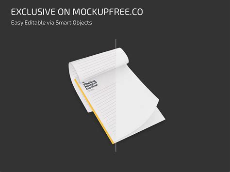 Free Floating Notepad Mockup On Behance