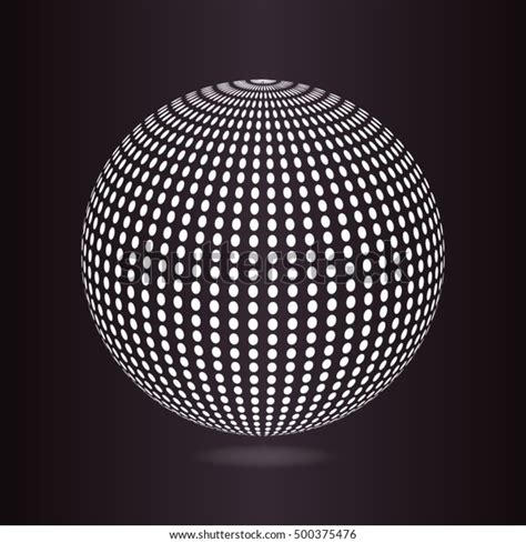 Wire Frame Sphere Vector Illustration Stock Vector Royalty Free 500375476