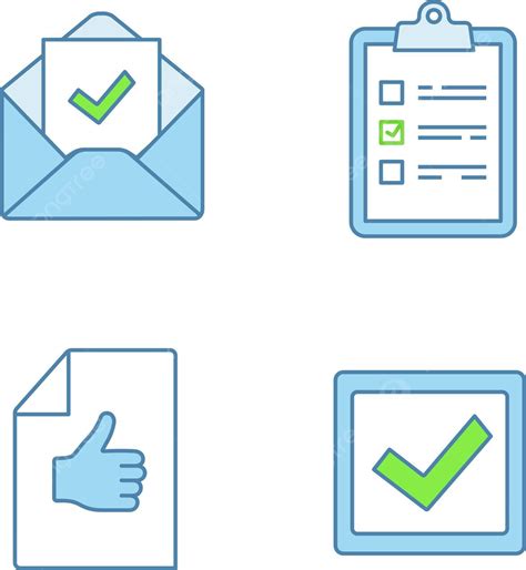 Approve Color Icons Set Logo Response Checkbox Vector Logo Response Checkbox Png And Vector