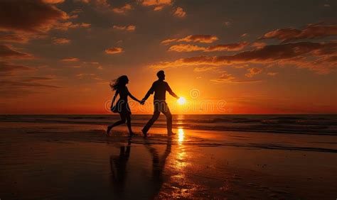 Photo Of A Couple Holding Hands At Sunset Stock Illustration Illustration Of Beautiful