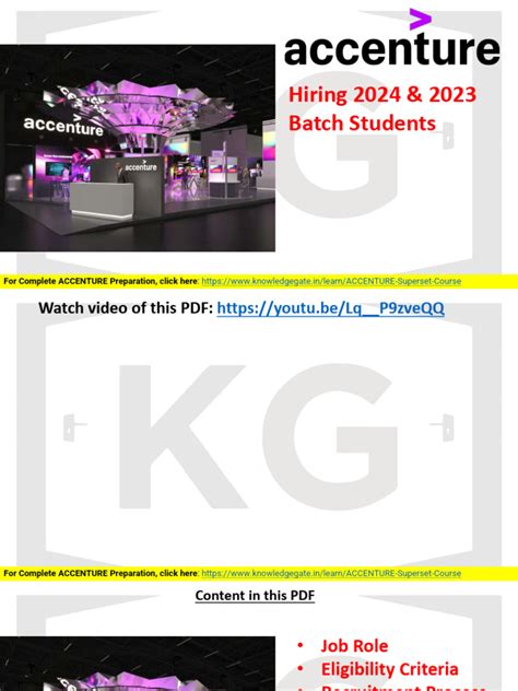Accenture Exam Pattern And Syllabus By Knowledge Gate Pdf Spreadsheet