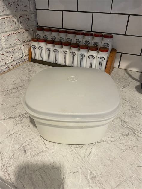 Vintage Tupperware Square Microwave Steamer Etsy