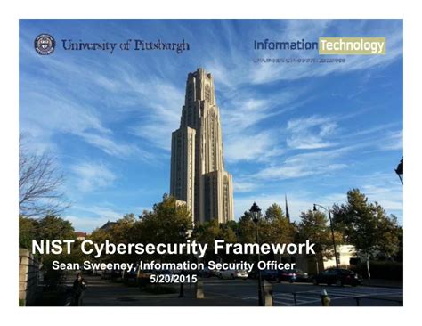 Ppt Nist Cybersecurity Framework Sean Sweeney Information Security