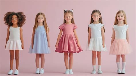 A Picture Of Three Girls Wearing Dresses With One Wearing A Pink Dress
