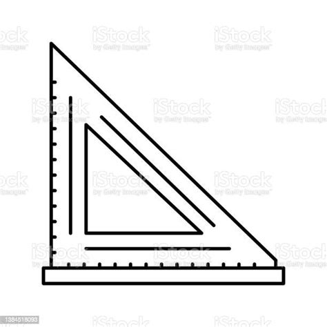 레이아웃 정사각형 목수 도구 라인 아이콘 벡터 일러스트레이션 갈고리 발톱에 대한 스톡 벡터 아트 및 기타 이미지 갈고리 발톱 개인 장식품 계기판 측정기 Istock