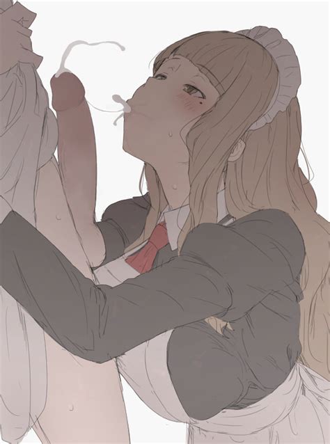 Rule 34 2girls After Fellatio Blonde Hair Blush Breasts Brown Hair Maid Mdf An Cum