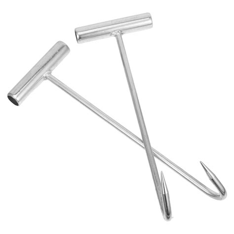 2 Pcs Manhole Cover Hook Manhole Lifters Manhole Cover Lifter Hook