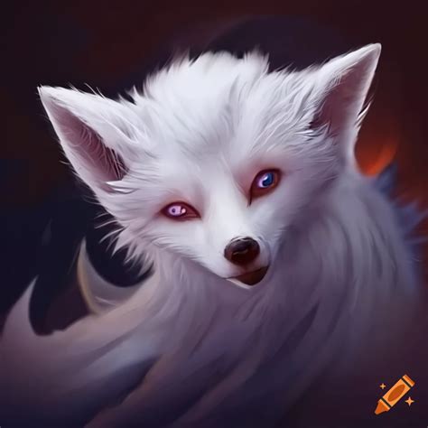 Anime White Nine Tail Fox