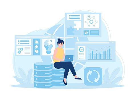 Web Hosting Online Database Storage Technology Concept Flat