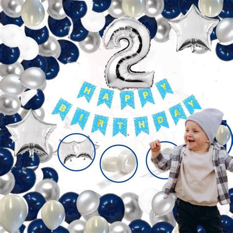 Second Happy Birthday Balloons Decoration Kit Combo