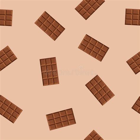 Milk Chocolate Bar Seamless Pattern For Greeting Card Background