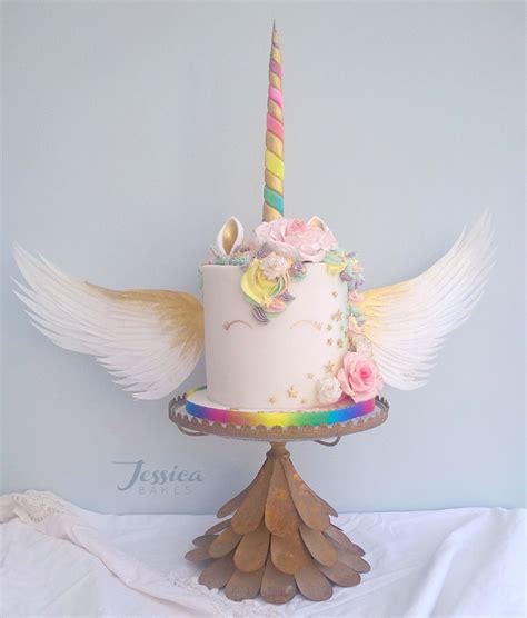 Flying Rainbow Unicorn Cake