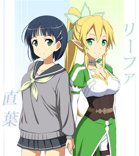 Kirigaya Suguha And Leafa Sword Art Online Drawn By Noritamago
