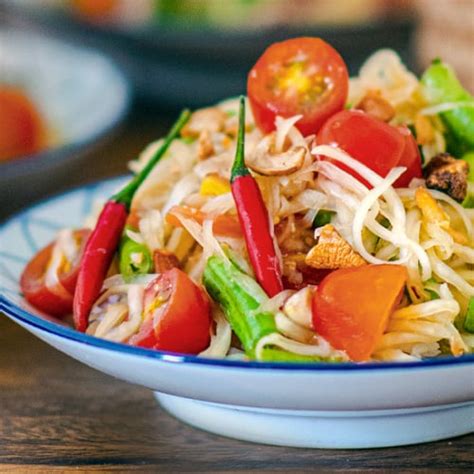Papaya Salad Thai Style Thai Style Green Papaya Salad