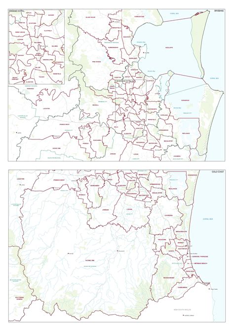 Queensland State Electoral Divisions And Local Government Areas Map 2