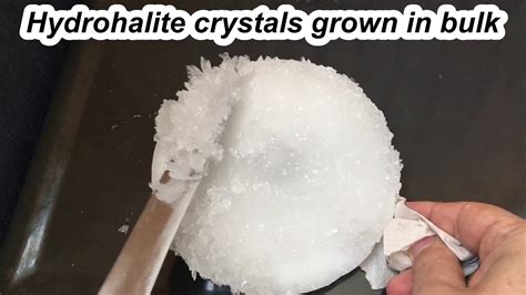 Sodium Chloride Dihydrate Hydrohalite Crystals Youtube