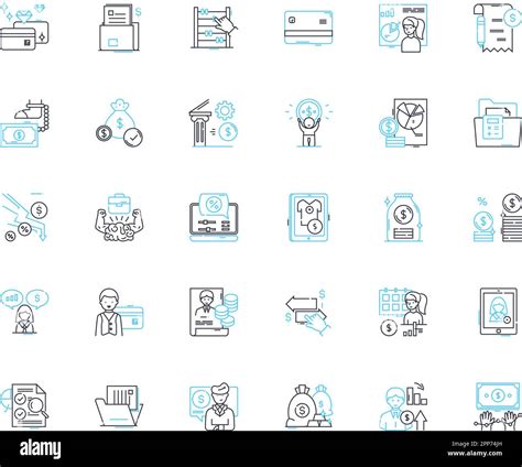 Investment Strategy Linear Icons Set Diversification Allocation Risk