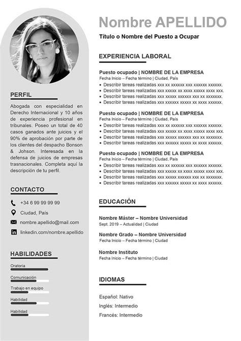 Formato Curriculum Vitae Harvard Plantilla Gratis