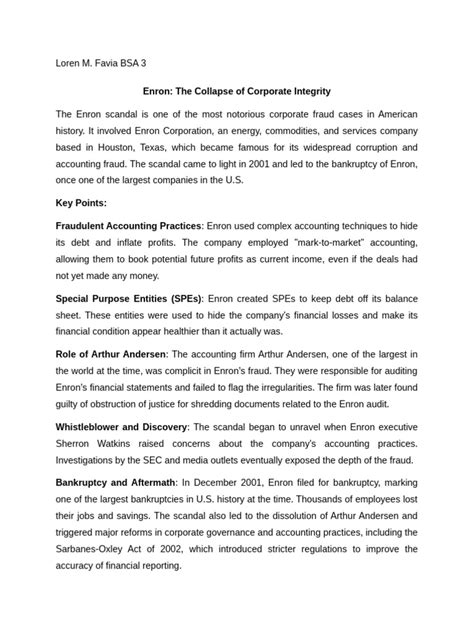 Enron Pdf Enron Business