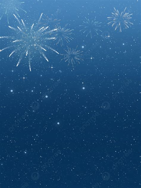 Simple Atmospheric New Year Fireworks Elements Klein Blue Background