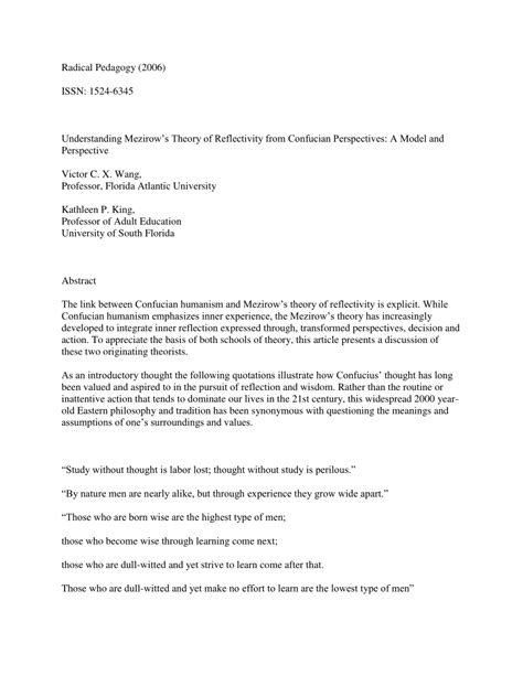 Pdf Transformative Learning