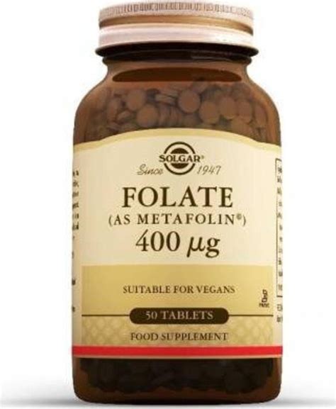 Solgar Folate As Metafolin 400 Mg 50 Kapsül Idefix