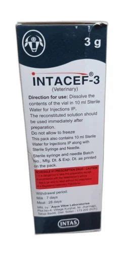 Intas Intacef 3 Ceftriaxone Injection 3g At ₹ 250 Box In Falna Id 2849496343162