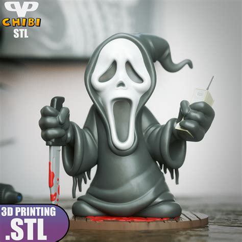 👾 Ghostface Chibi Stl For 3d Printing Chibistl 3dxm・ 3d File For 3d