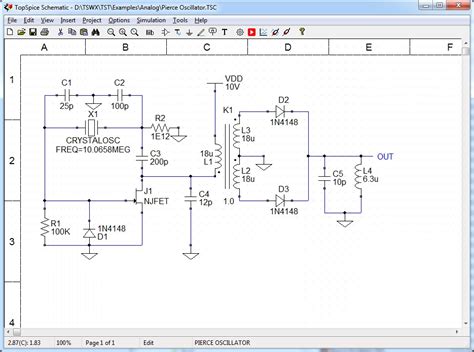 Topspice Circuit Simulator Copyright C 1991 2023 Penzar Development