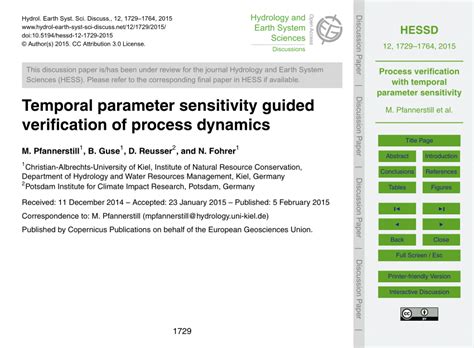 pdf temporal parameter sensitivity guided verification of process