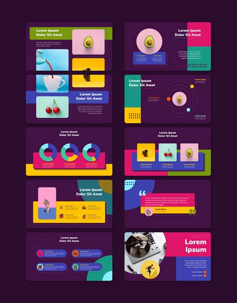 丰富多彩的时尚ppt模板下载[pptx 深色版] 云瑞设计